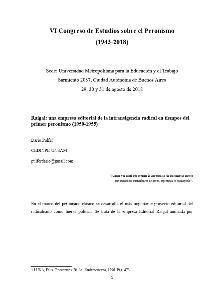 Raigal Una Empresa Editorial de La Intra | PDF | Argentina | Publicación