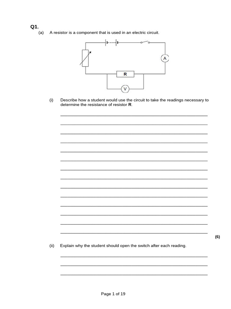 Triple Science P5 Questions and Answers | PDF | Fuse (Electrical ...