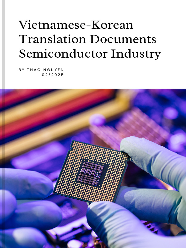 Vietnamese-Korean Translation Semiconductor Industry | PDF