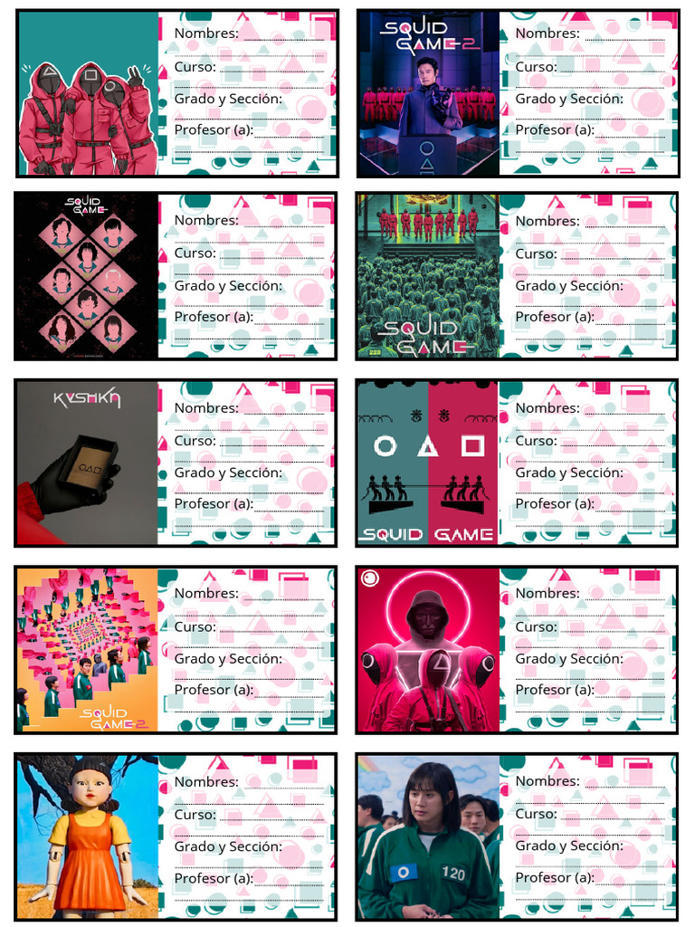 Stikers Nombres | PDF