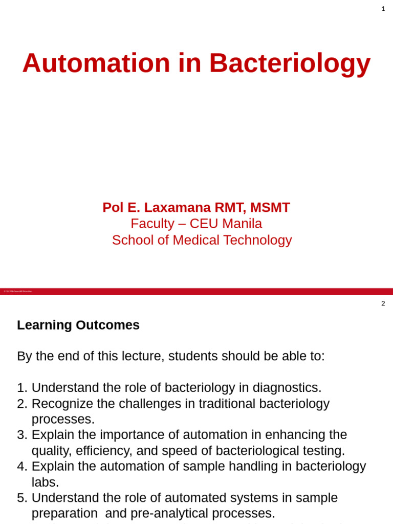 Automation in Bacteriology (1) | PDF | Automation | Biotechnology