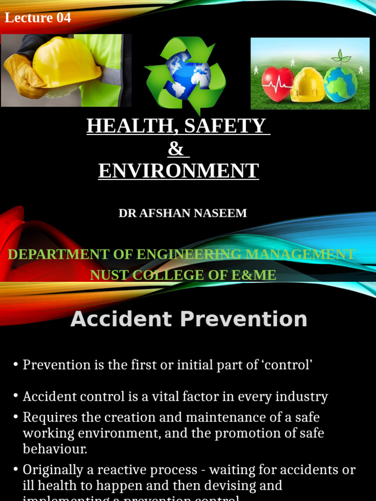 Lec04 HSE Afshan sp25 | PDF | Hazards | Safety