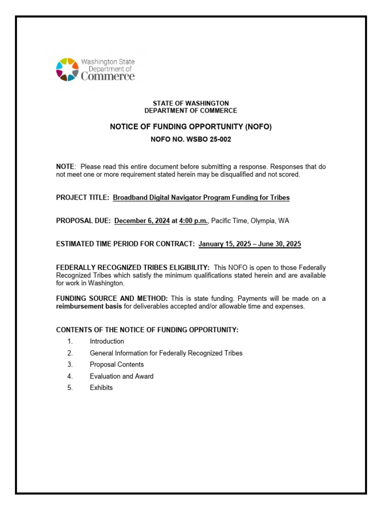 Broadband Digital Navigator Program Funding For Tribes - FINAL | PDF ...