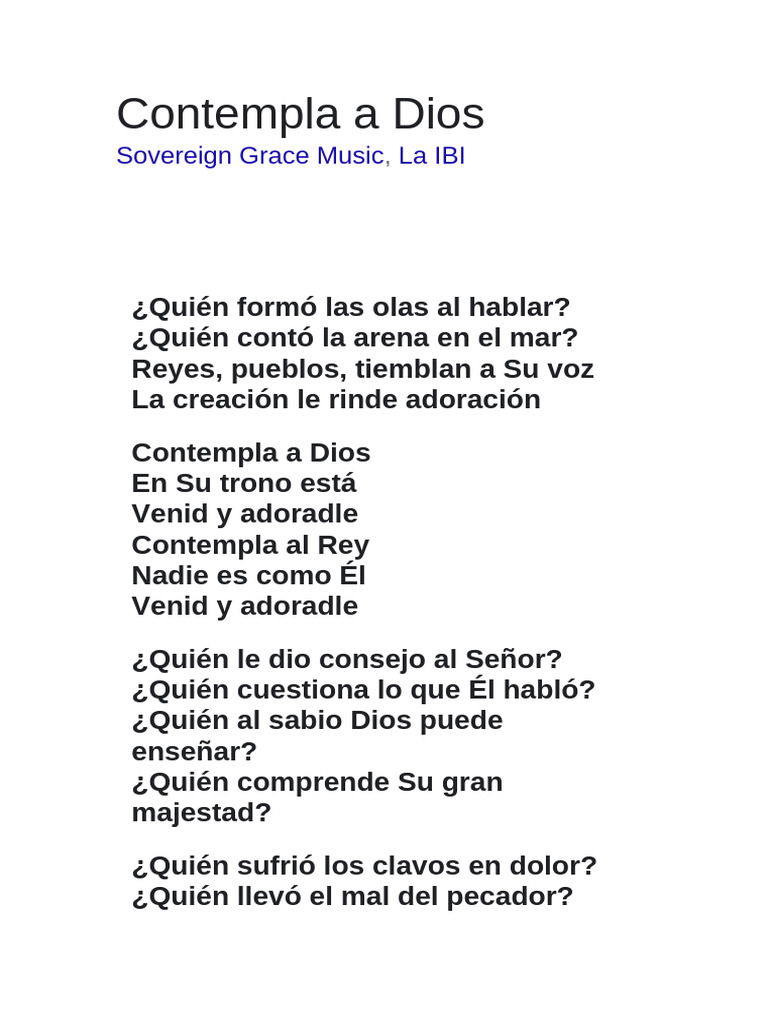 Contempla a Dios | PDF