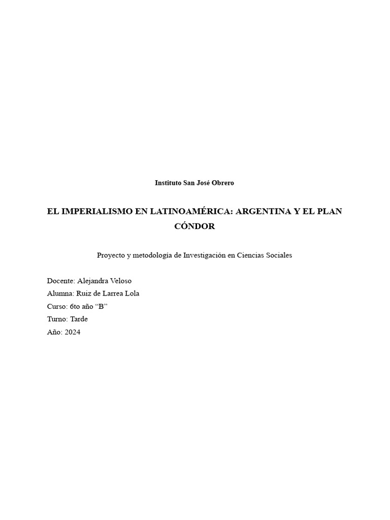 Proyecto FINAL | PDF | America latina | Argentina