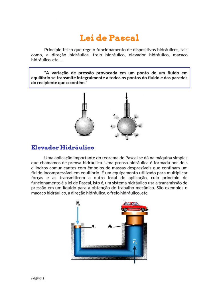 Princípio de Pascal | PDF