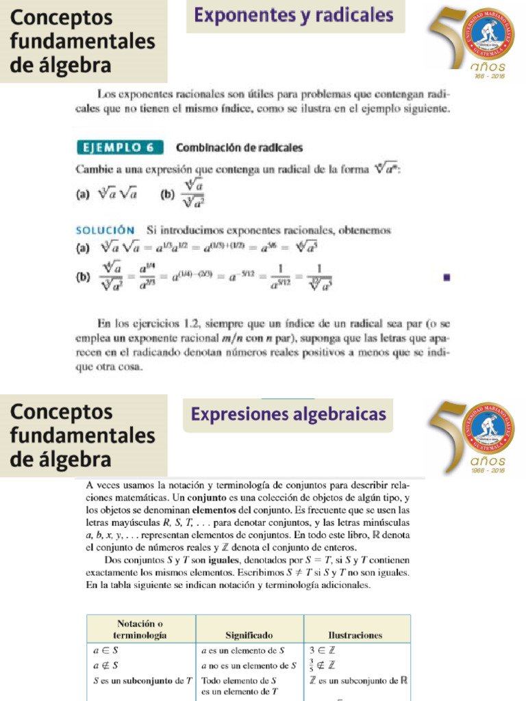 Clase Semana 4 Expresiones Algebraicas | PDF