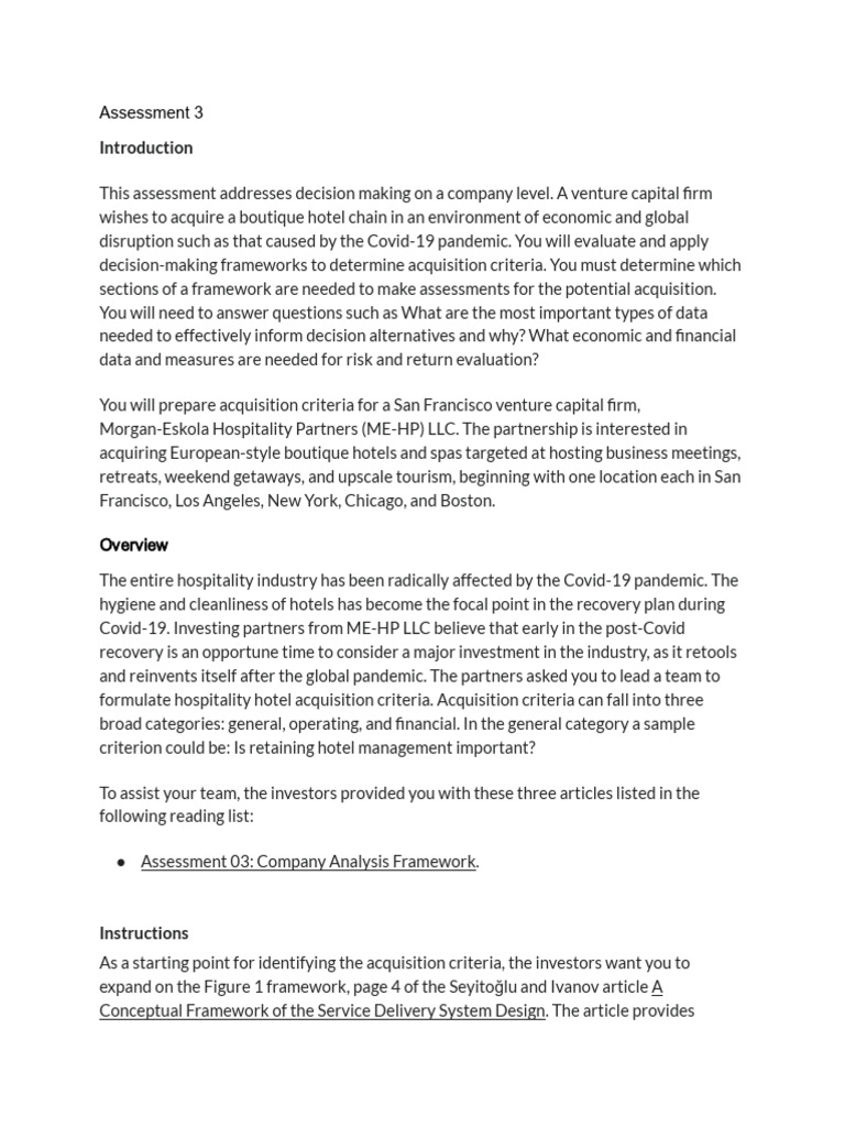Assessment 3 DB-8415 | PDF | Evaluation | Decision Making