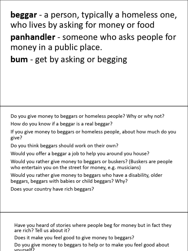 Perspectives on Giving to Beggars | PDF