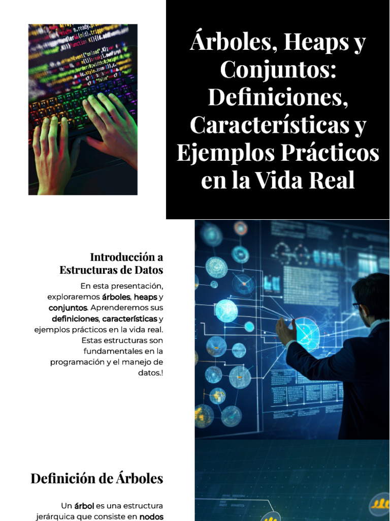 Estructuras de Datos: Árboles, Heaps y Conjuntos | PDF