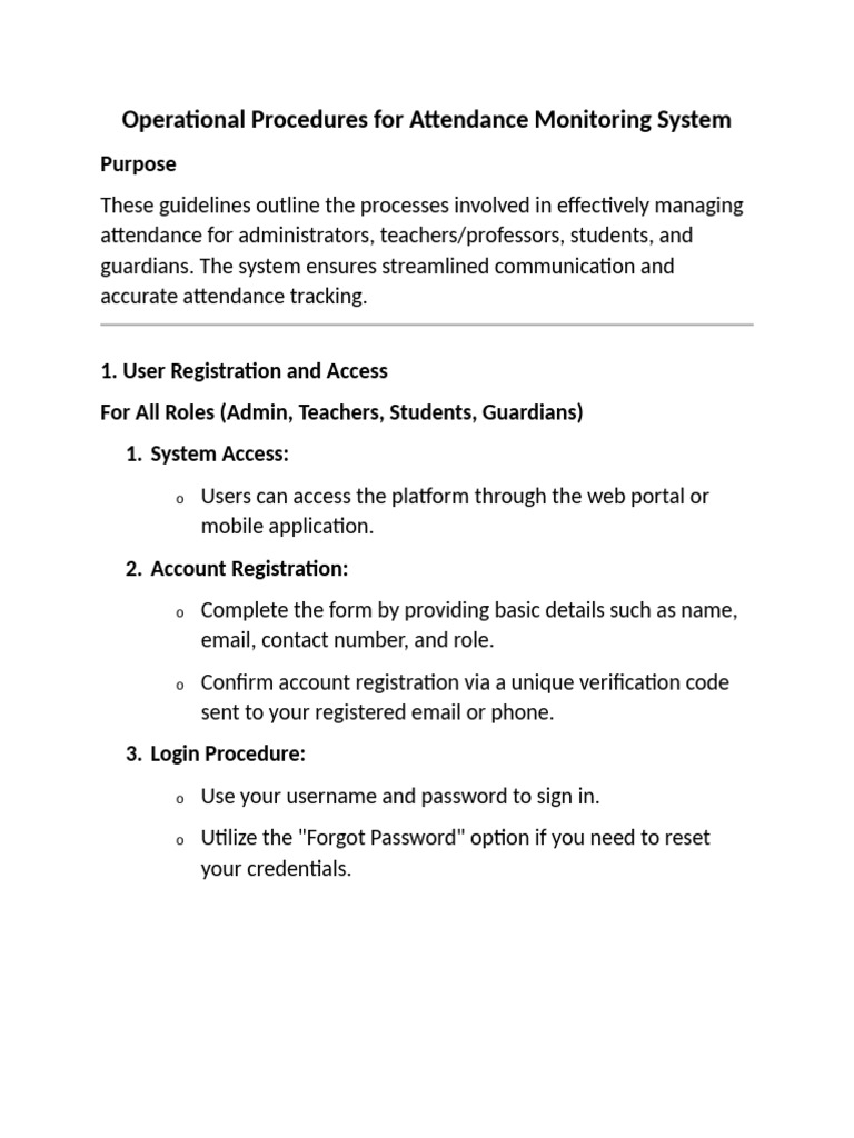 Attendance Monitoring System Procedures | PDF | Qr Code | Password