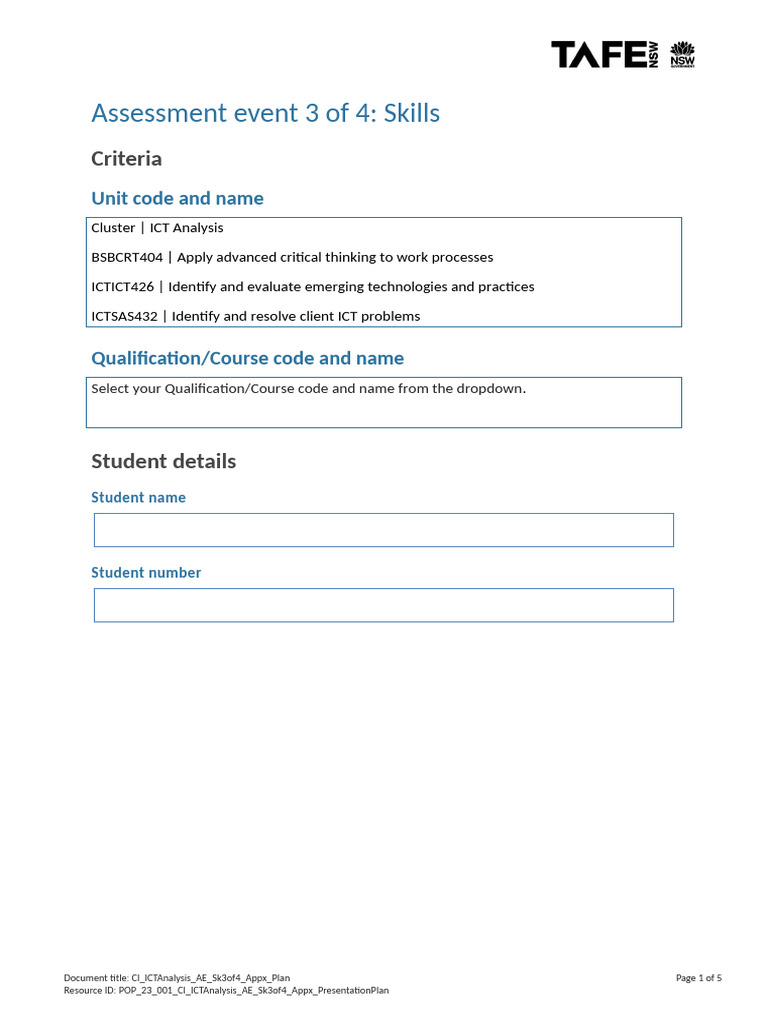 CL ICTAnalysis AE Sk3of4 Appx PresentationPlan | PDF | Educational Technology | Human Communication