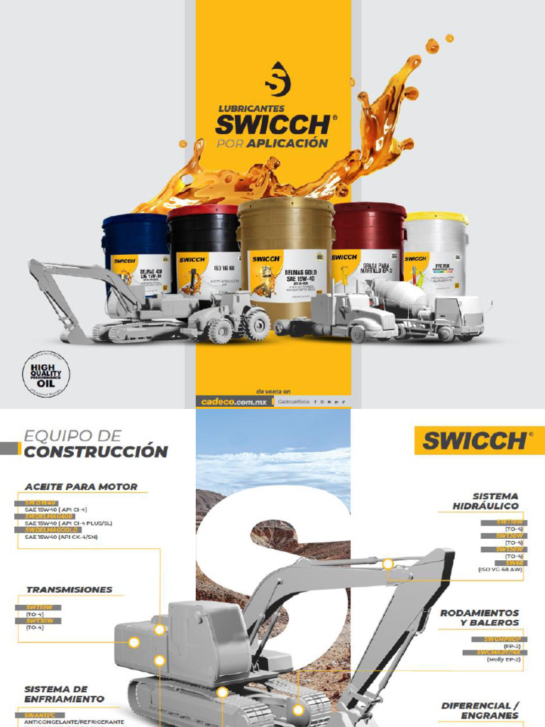 Catálogo Aplicaciones Aceites SWICCH | PDF