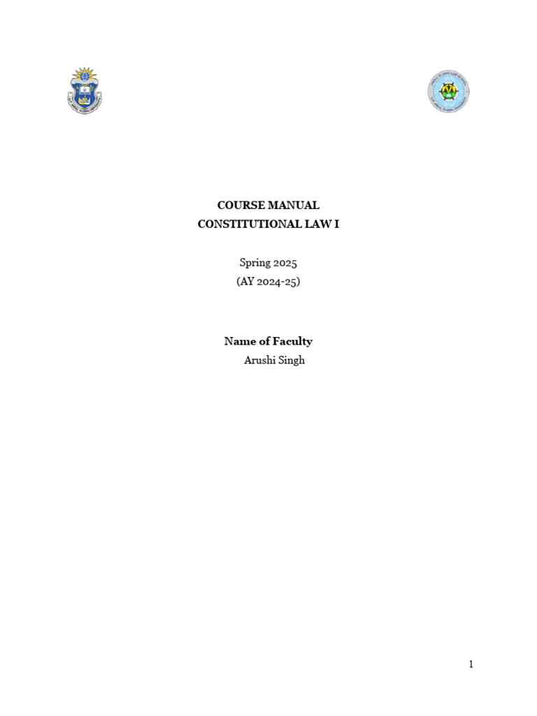 L-CT-0023 Constitutional Law I Spring 2025 | PDF | Plagiarism | Knowledge