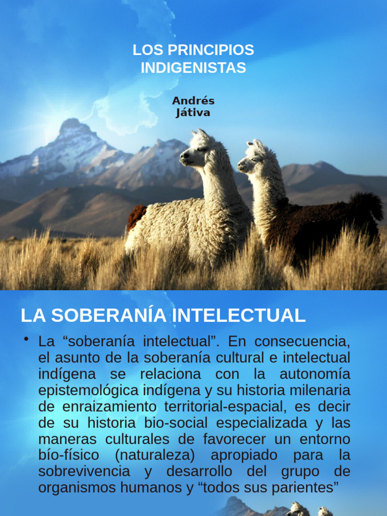 Principios Indigenistas y Soberanía Cultural | PDF