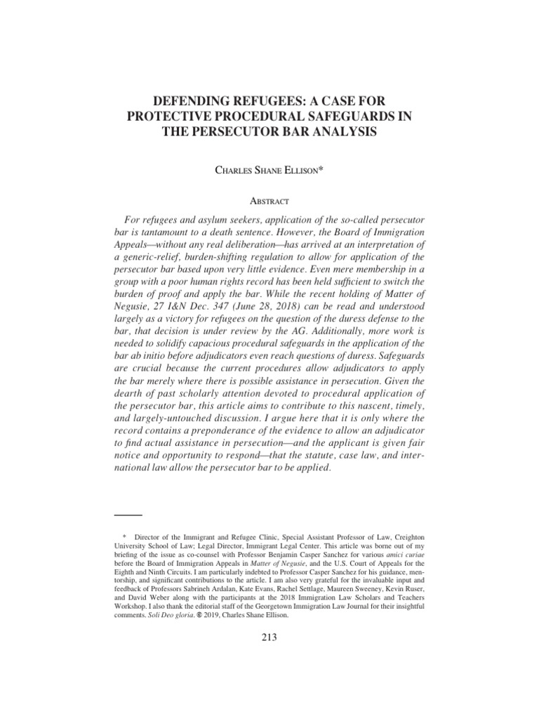 Defending Refugees | PDF | Asylum In The United States | Right Of Asylum