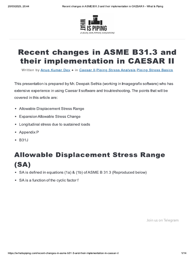 ASME B31J Changes | PDF
