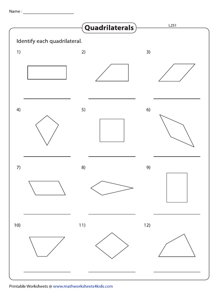 Quadrilateral Naming t2 1 | PDF
