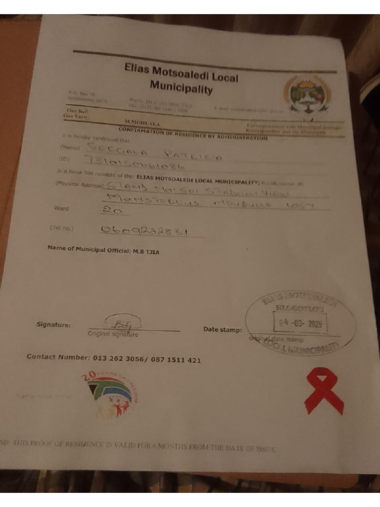 Proof of Residence | PDF
