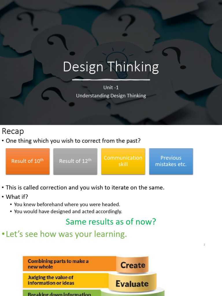 Understanding Design Thinking and Learning | PDF | Memory | Recall (Memory)