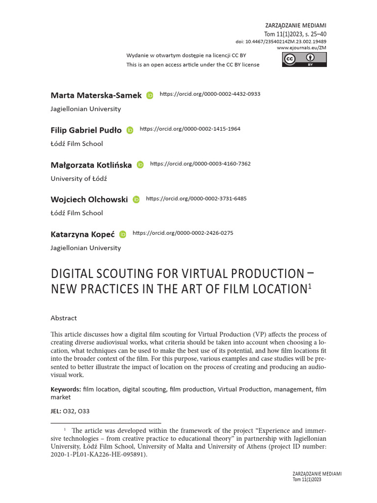 Materska-Samek Pudlo Kotlinska Et-Al ZM 1 2023 | PDF | Virtual Reality ...