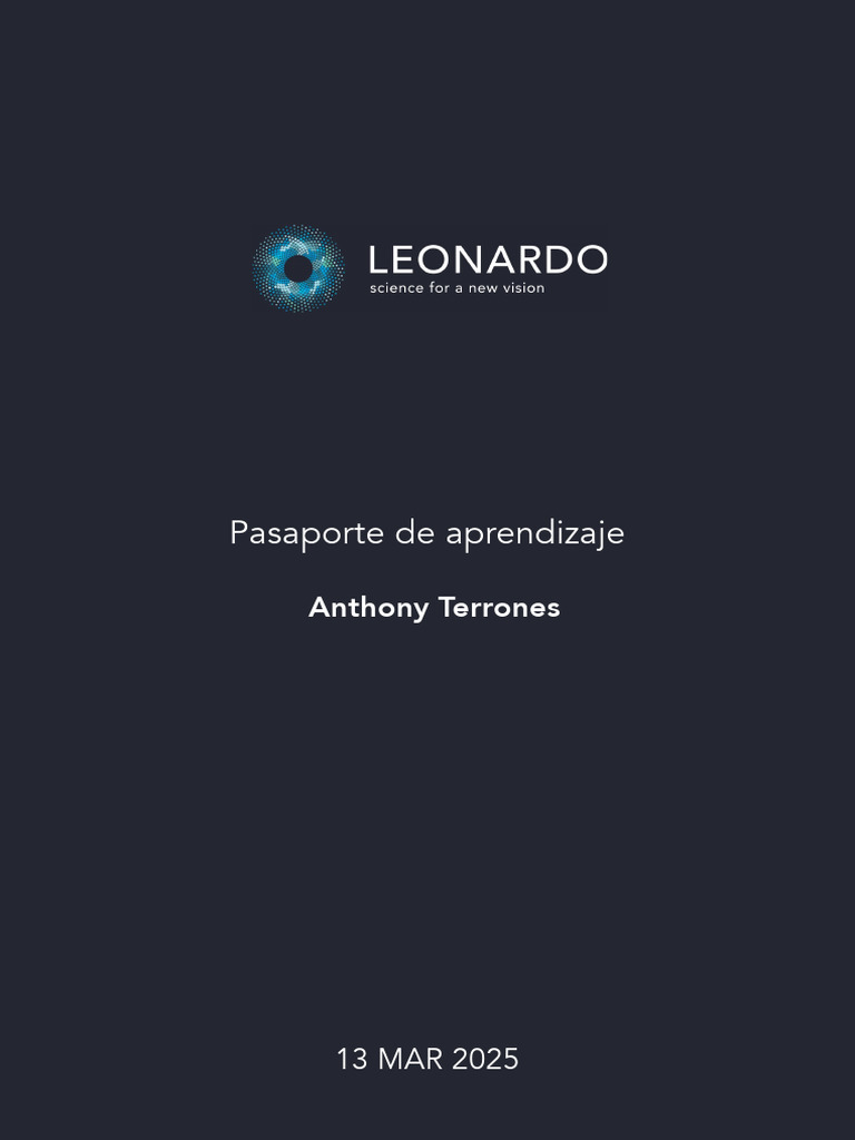 Leonardo CompletionCertificate | PDF