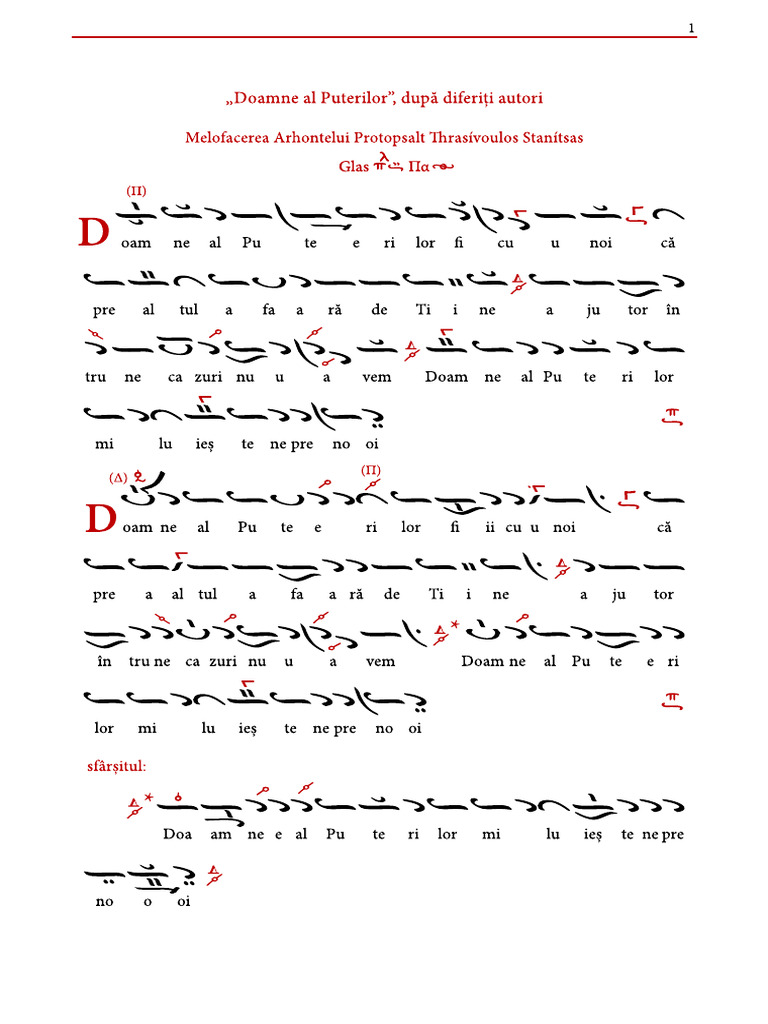„Doamne Al Puterilor”, După Diferiți Autori (Corectat) | PDF