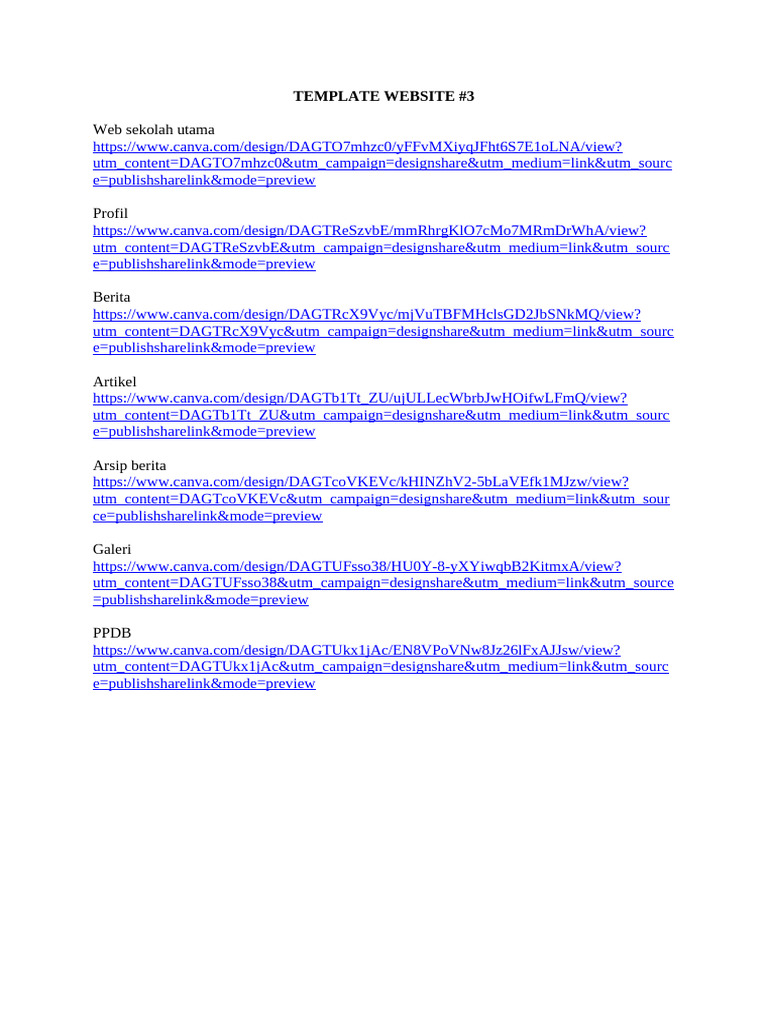 Template Website 3 | PDF