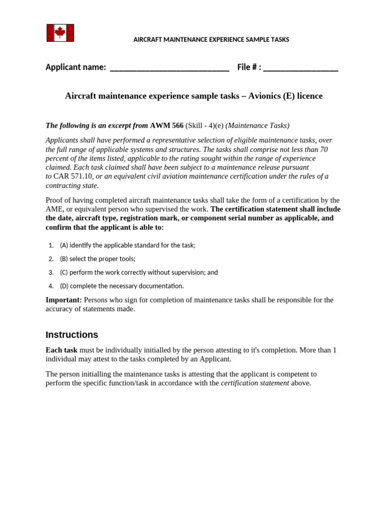 Aircraft Maintenance Task Certification | PDF | Flight Recorder | Aviation
