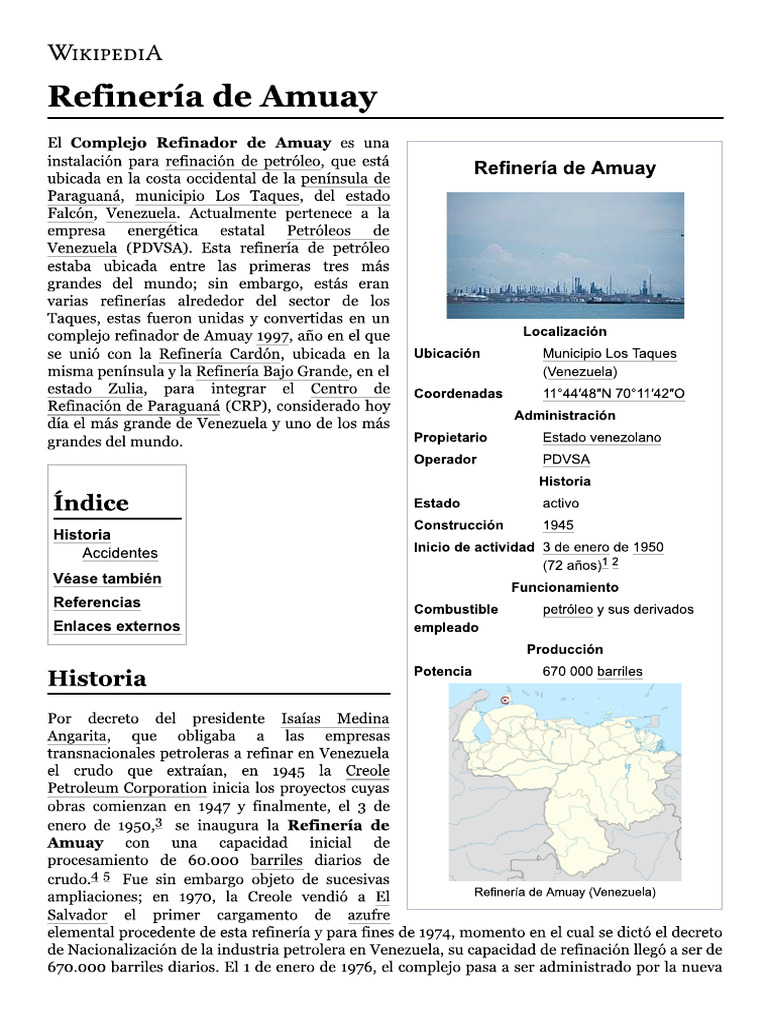 Refinería de Amuay | PDF