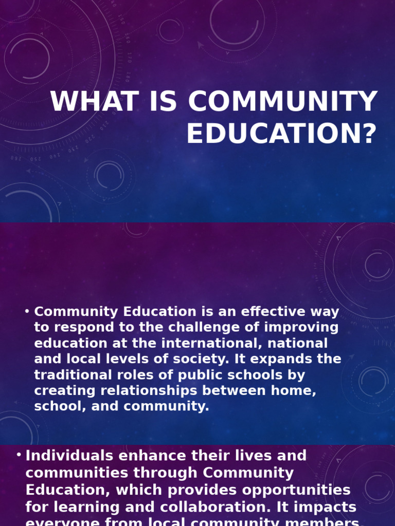 Principles of Community Education | PDF | Learning