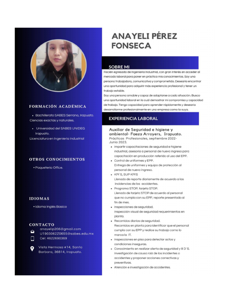 CV Anayeli Perez | PDF