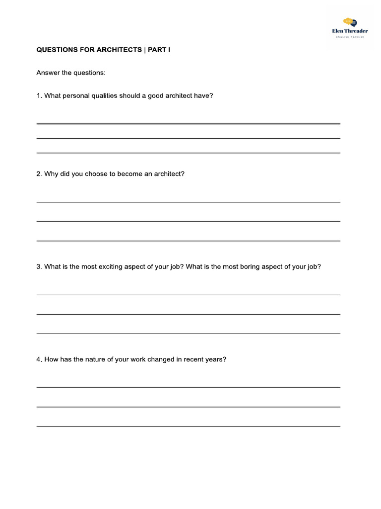 Questions for Architects • Part I | PDF