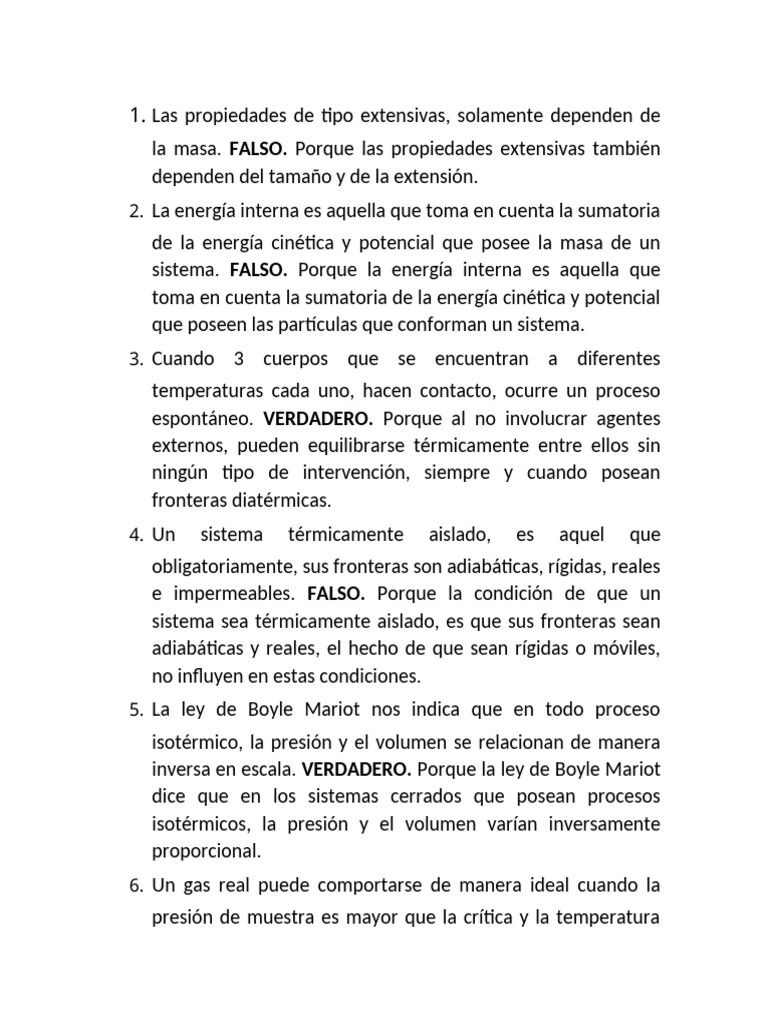 Ejercicios TeÃ Ricos Del 1er Parcial | PDF | Gases | Calor