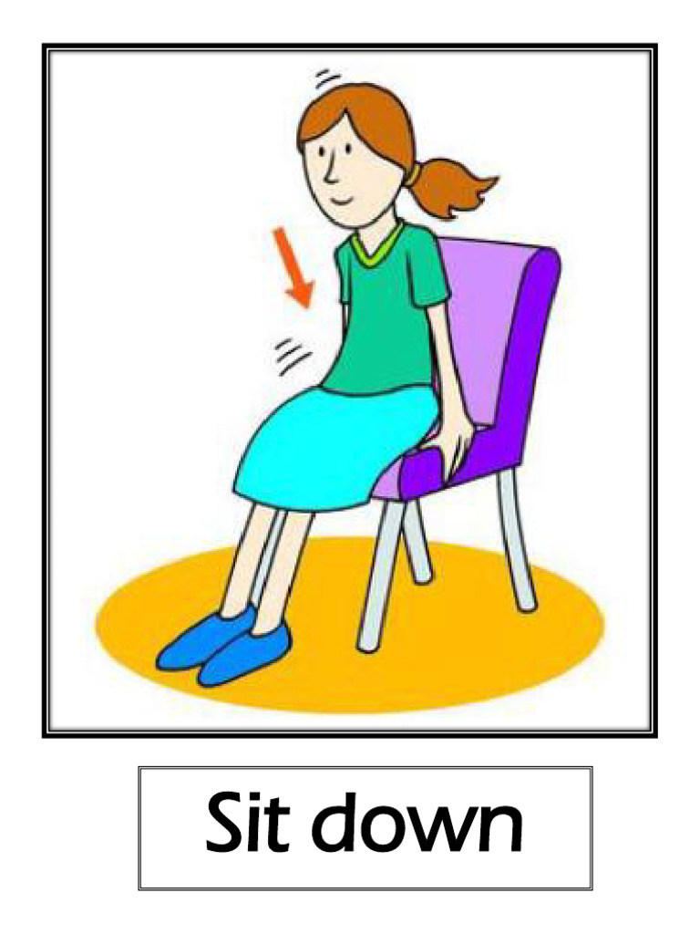 Flashcards (Sit Down Stand Up Close Open) | PDF