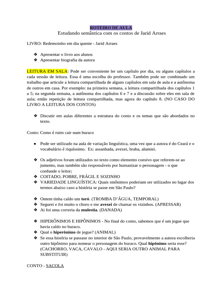 Estudando Semântica Com Os Contos de Jarid Arraes | PDF | Contos ...