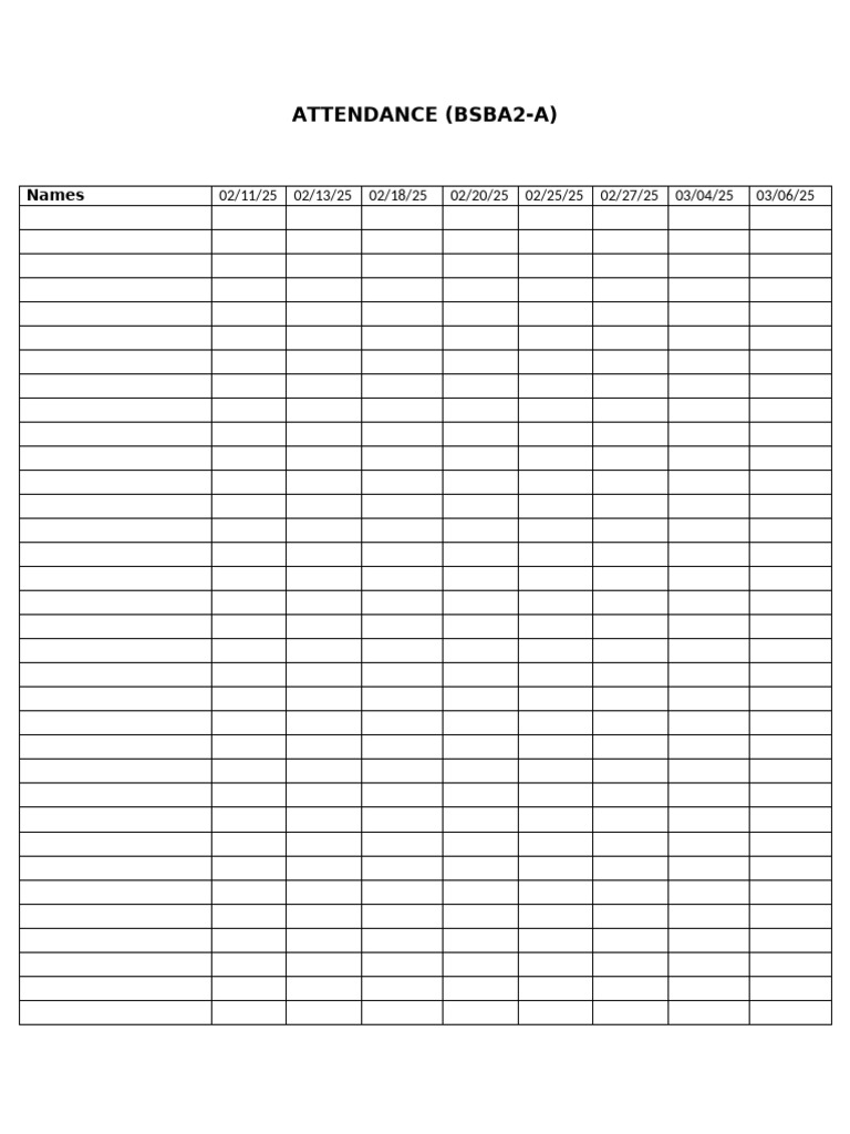 Attendance Revised | PDF