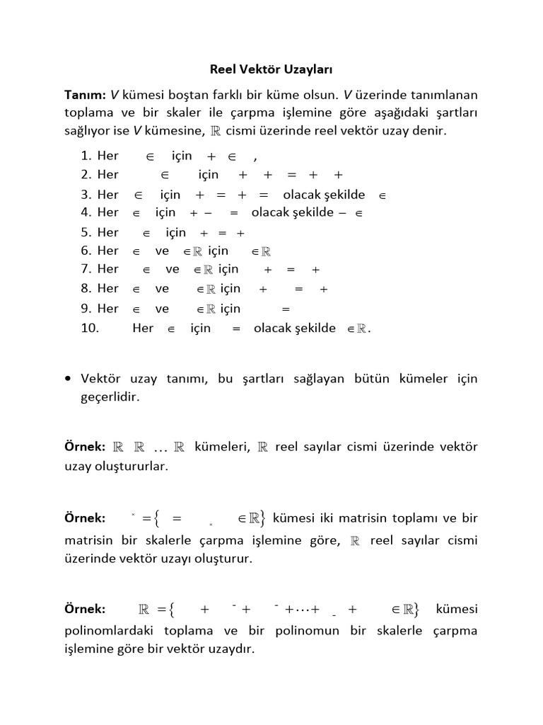 Lineer Ders Notu 7 | PDF