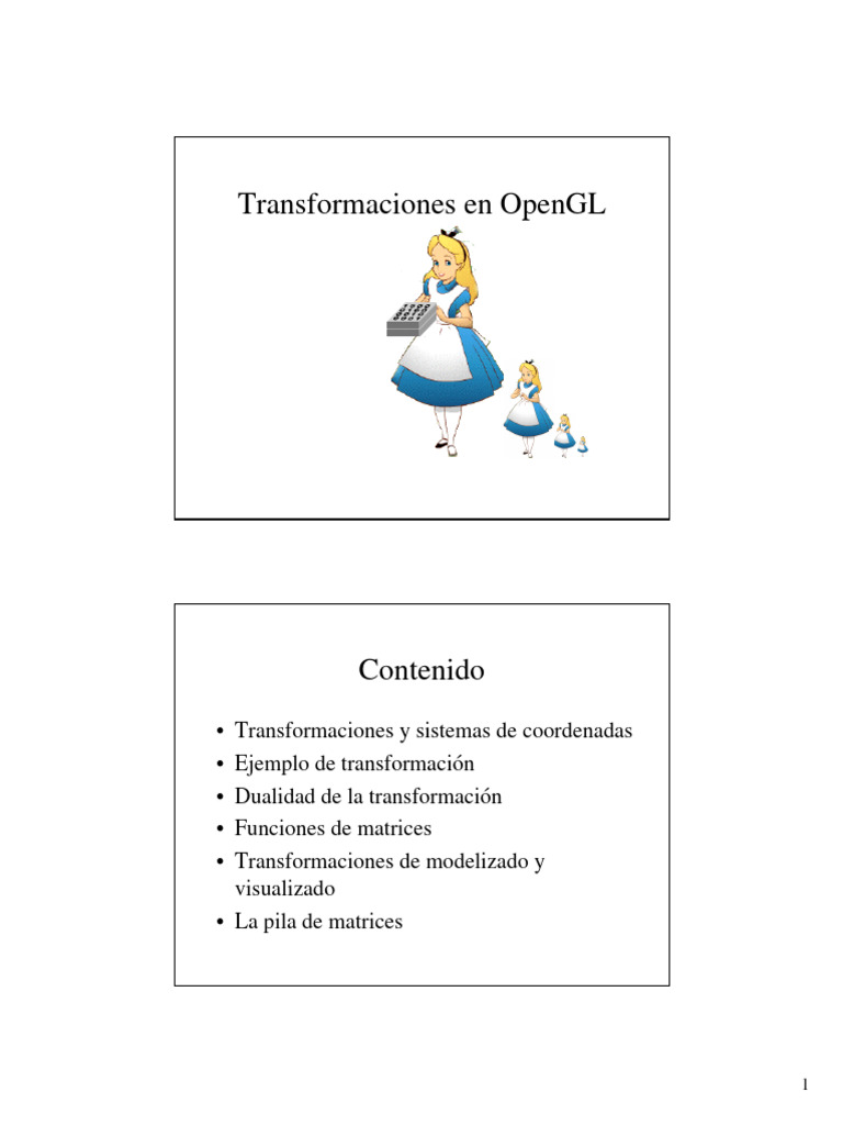 Transformaci Ones Open GL 2 | PDF | Álgebra lineal | Física Matemática