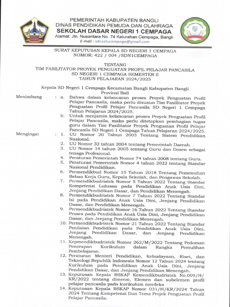 SK Tim Faslititator P5 SM Ii TP 2024-2025 | PDF