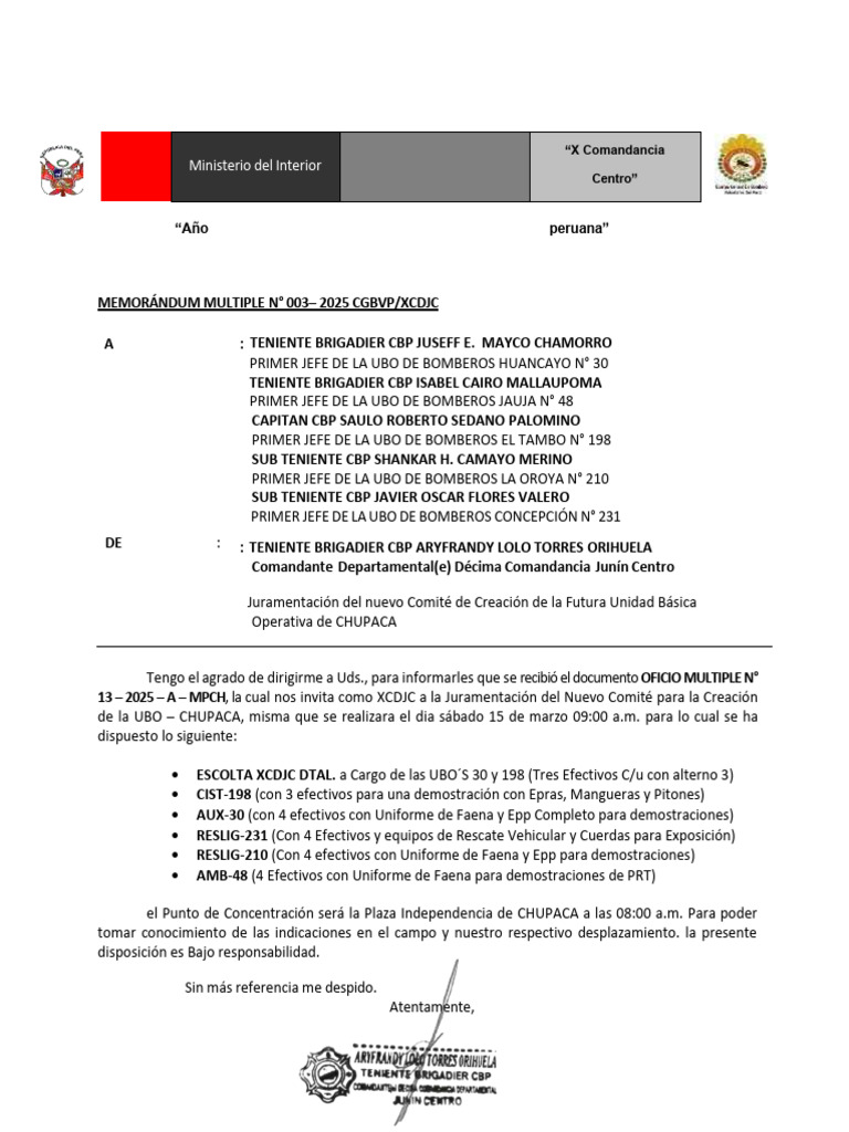 Memorandum Multiple #003 - 2025 CGBVP-XCDJC | PDF