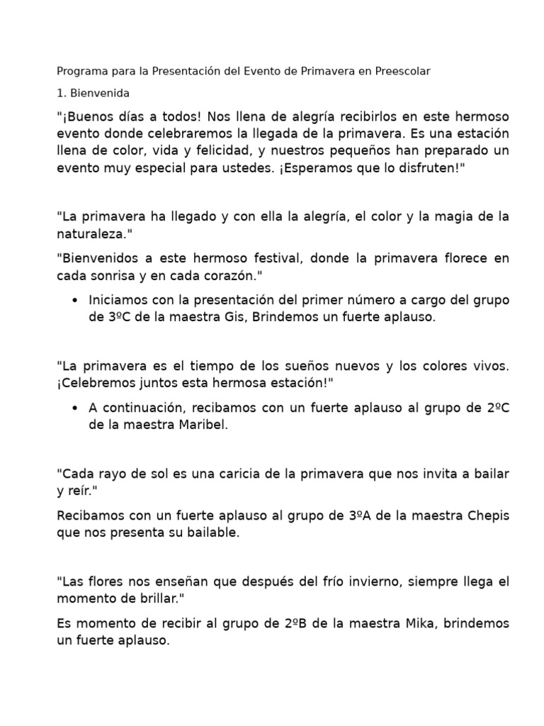 Programa Primavera | PDF