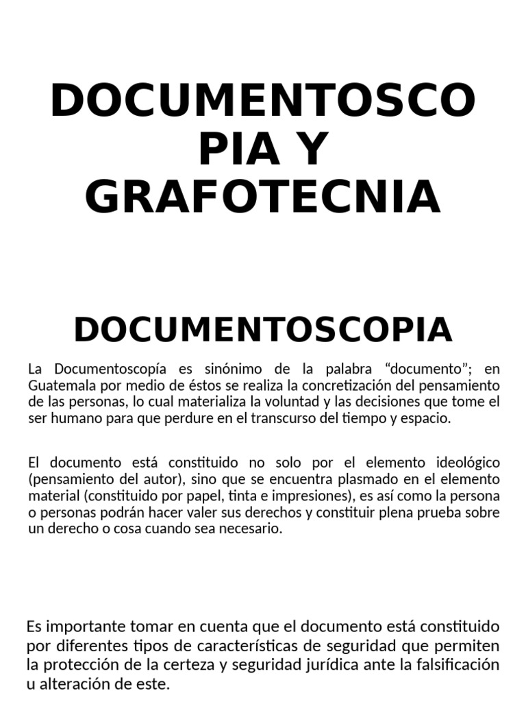 Documentoscopía y Seguridad Documental | PDF | Verdad | Validez ...