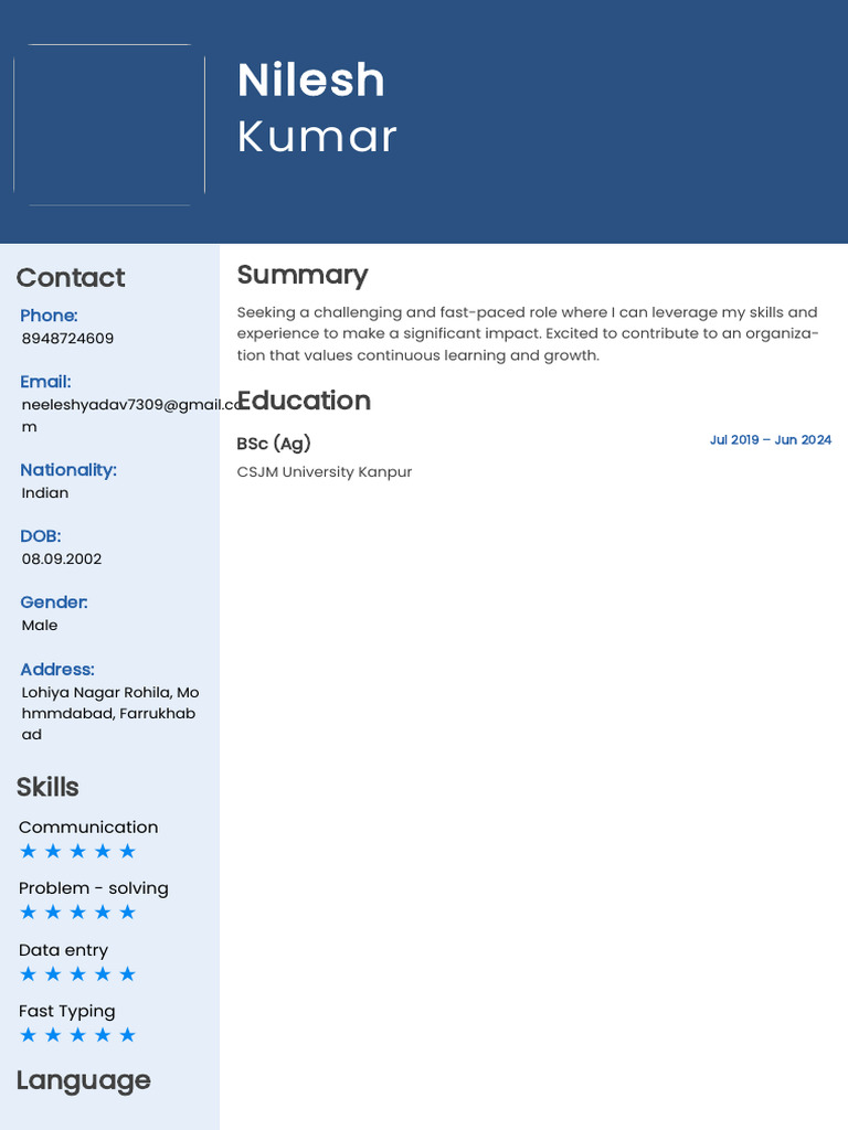 Nilesh Resume 645 | PDF