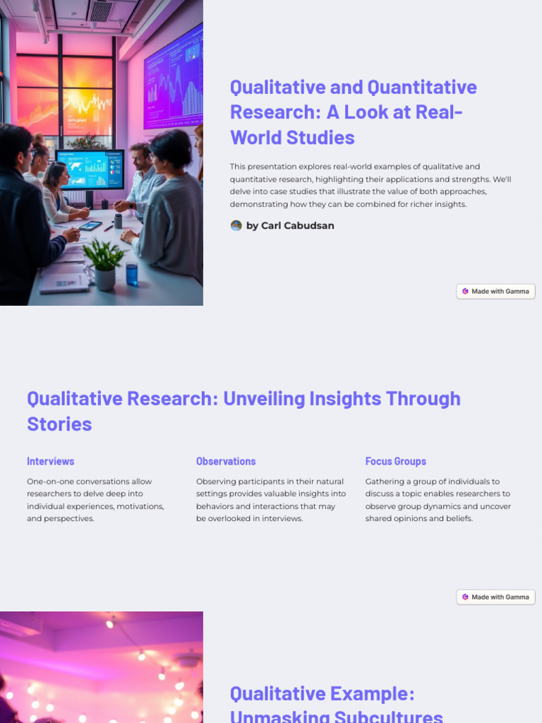 Qualitative and Quantitative Research A Look at Real World Studies ...