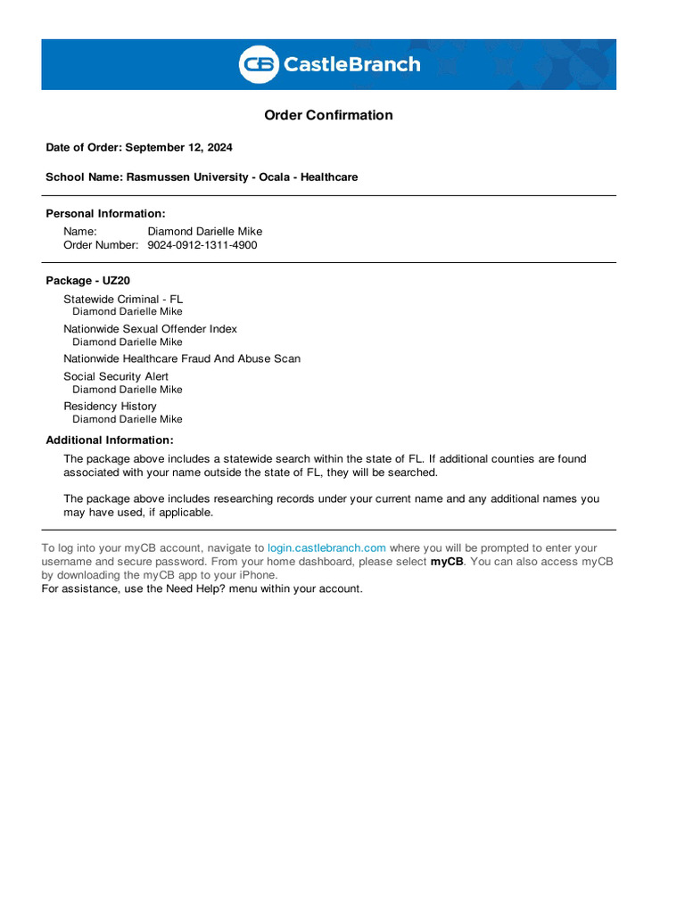 Background Confirmation | PDF