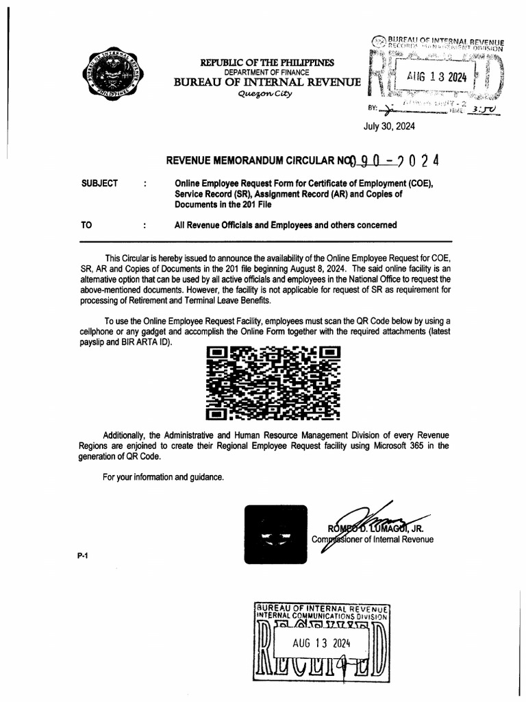 RMC No. 90-2024 | PDF
