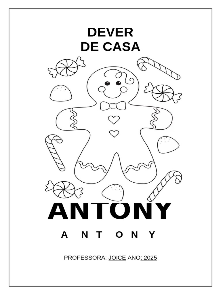 Capa de Caderno Dever de Casa | PDF