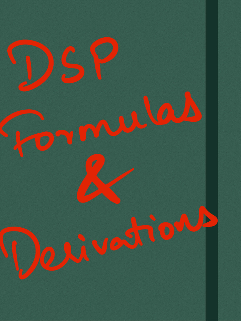 DSP Formulas and Derivations | PDF