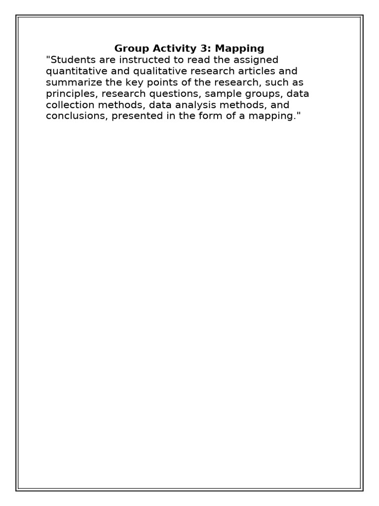 Research Article Mapping Activity | PDF